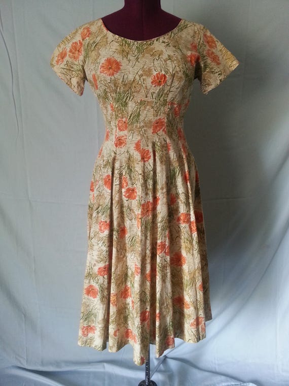 vintage circa 1950s dress - Gem