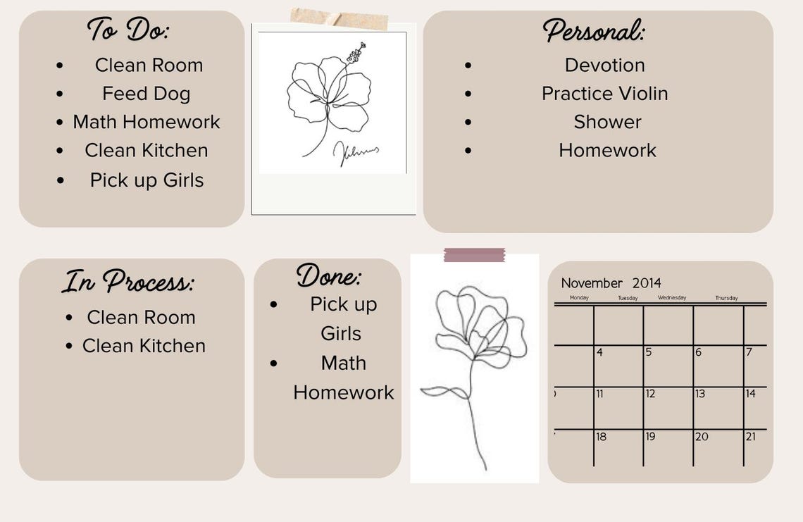Floral Desktop Wallpaper Organizer (digital Download) - Etsy