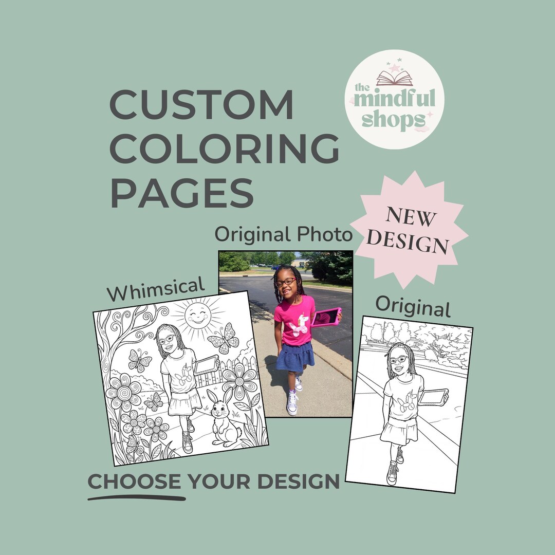 Custom Coloring Pages Download - Etsy