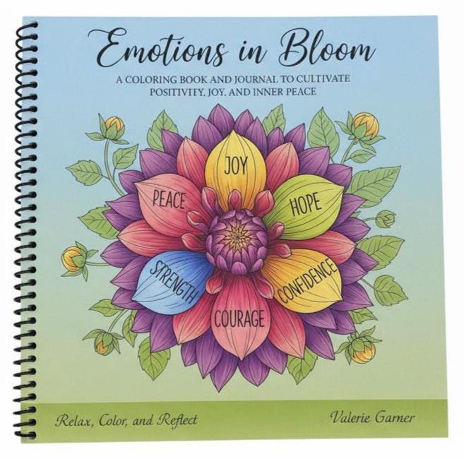 Adult Coloring Book & Journal, Mindfulness, Stress Relief, Emotions in ...