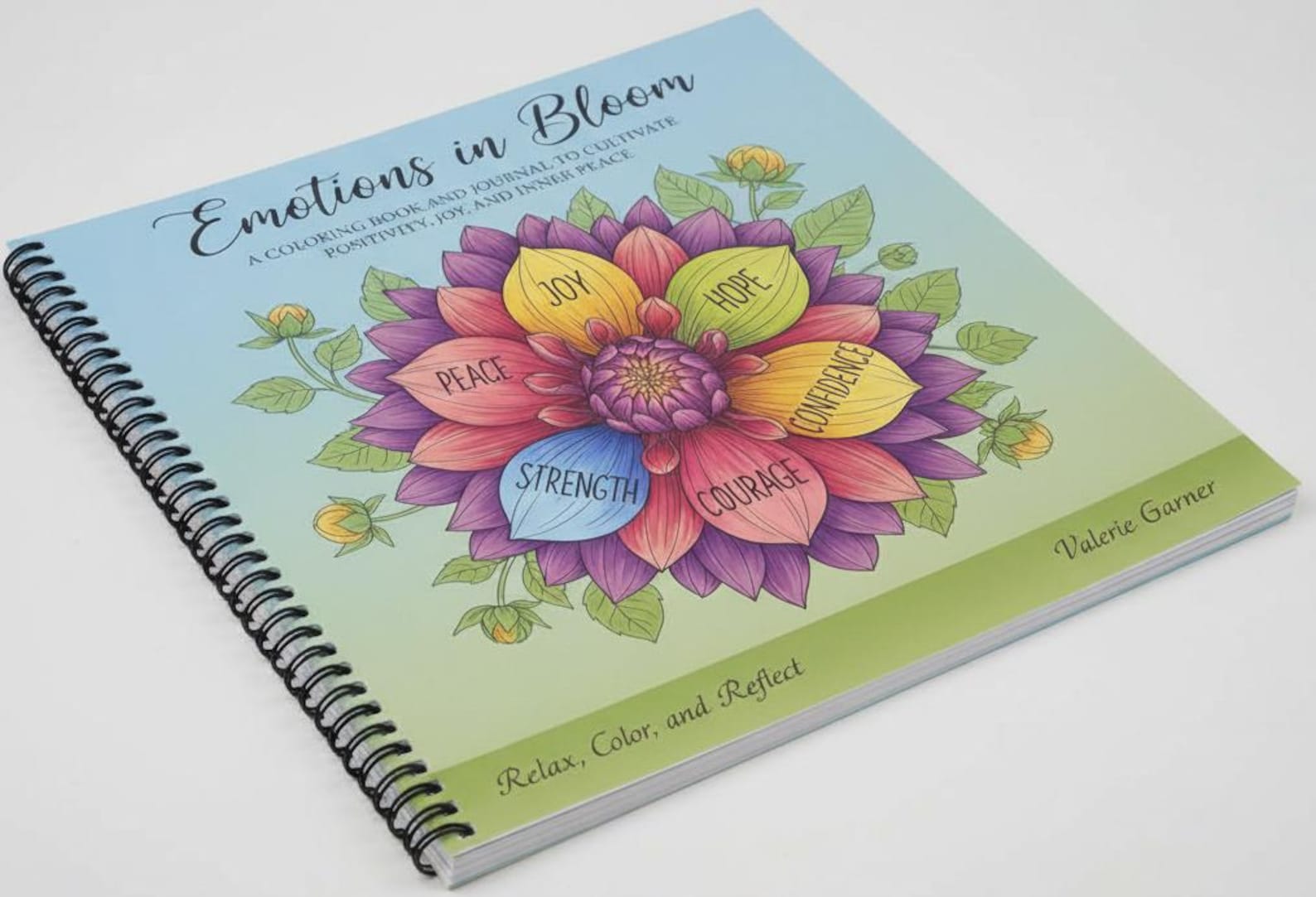 Adult Coloring Book & Journal, Mindfulness, Stress Relief, Emotions in ...