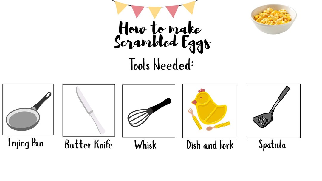 Toddler Visual Menu-scrambled Eggs - Etsy