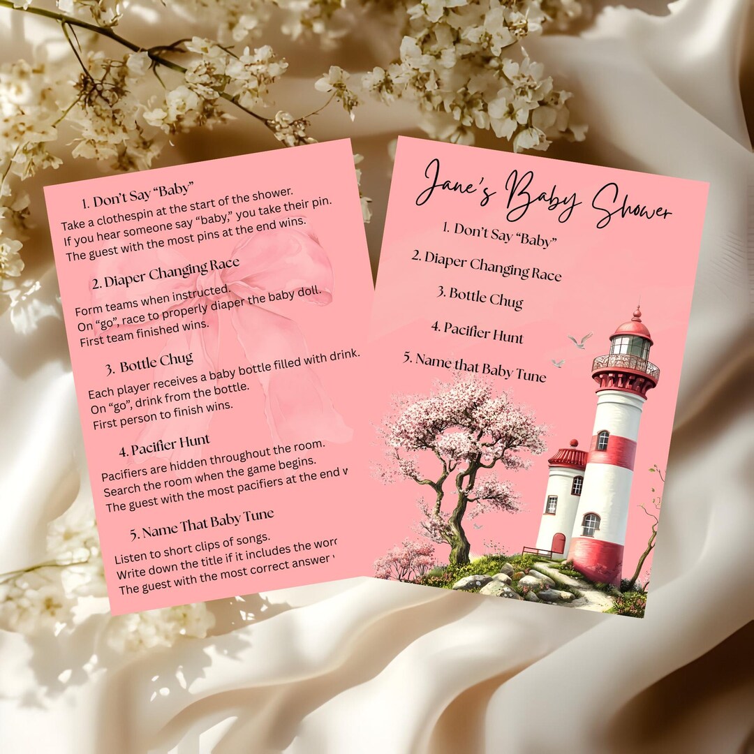 Interactive Shower Games Instructional Handout | Coastal Lighthouse ...