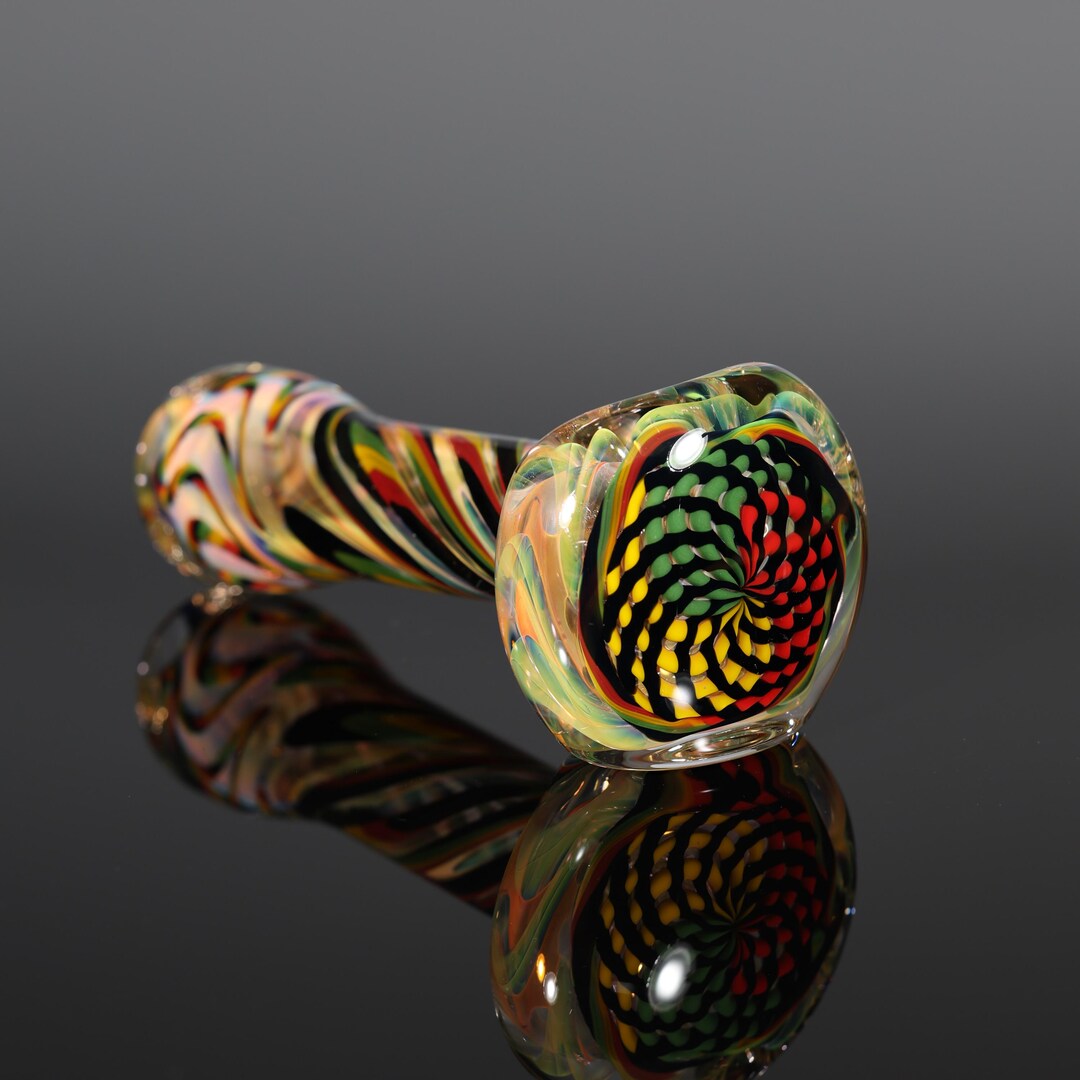Reticello Handblown Inside-out Color-changing Glass Pipe – Thick ...