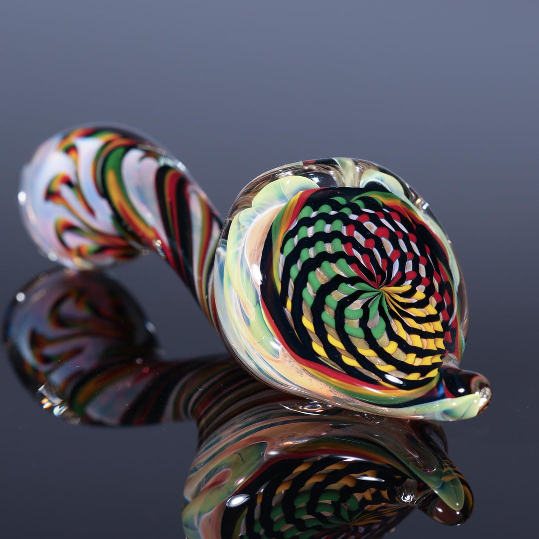 Reticello Handblown Inside-out Color-changing Glass Sherlock Pipe ...