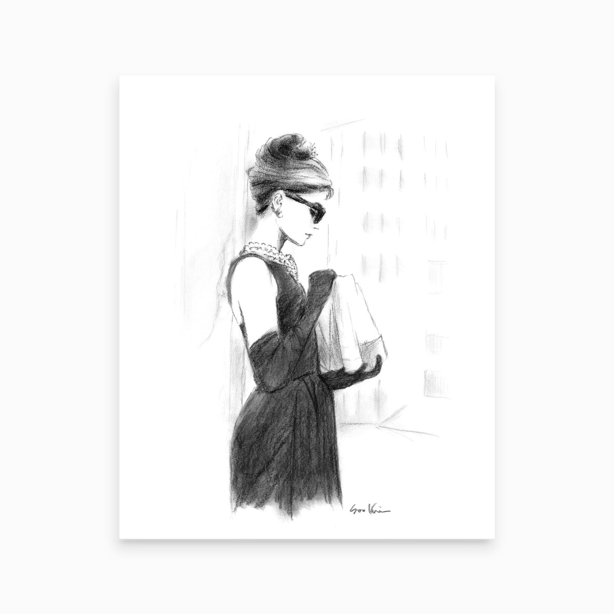 Audrey Hepburn Ink Drawing