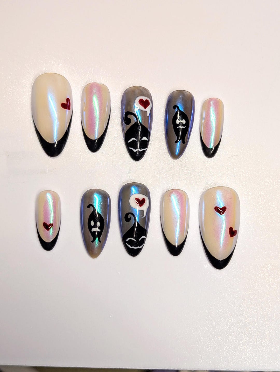 Stardew Valley Krobus Press on Nails | Medium Almond | Custom Shape and ...