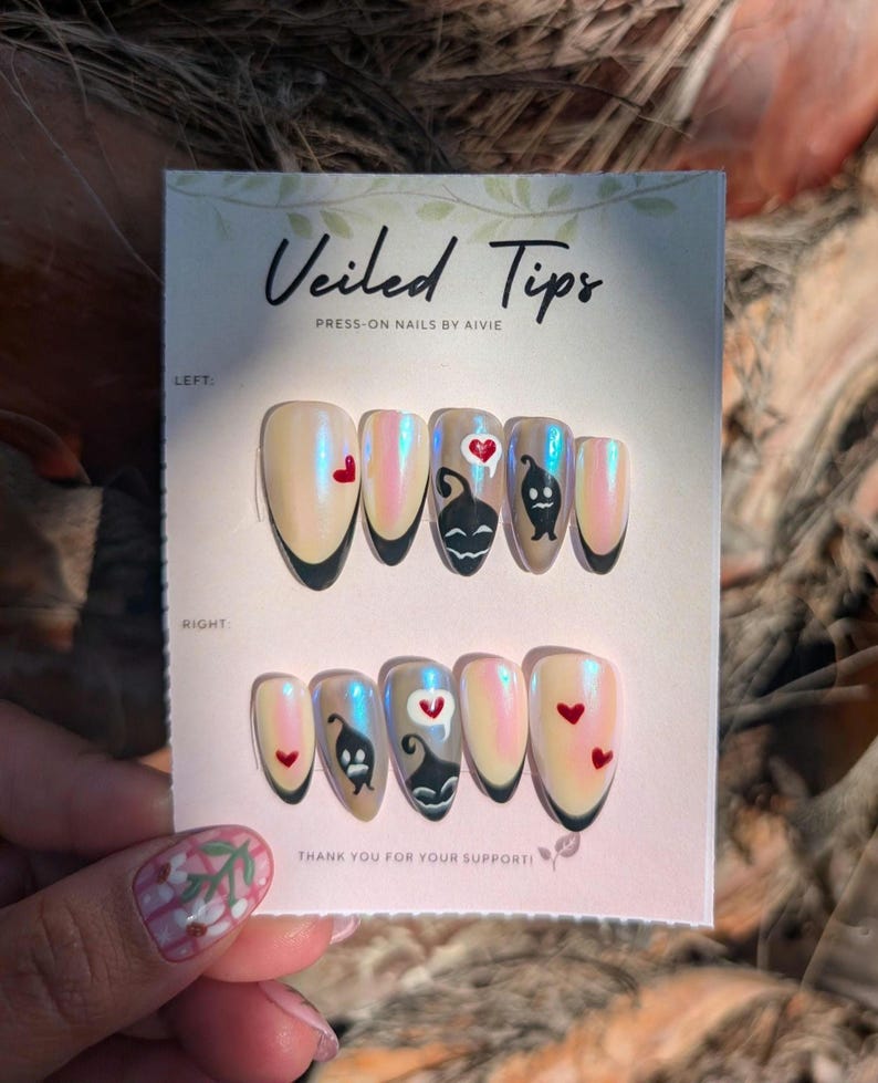 Stardew Valley Krobus Press on Nails | Medium Almond | Custom Shape and ...