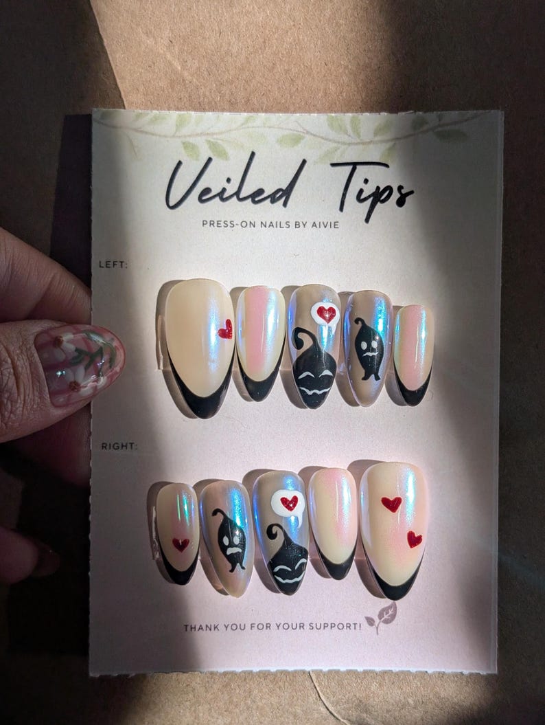 Stardew Valley Krobus Press on Nails | Medium Almond | Custom Shape and ...