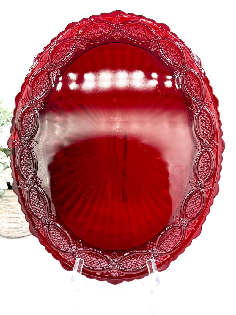 Vintage Avon 1876 Cape Cod Ruby Red Collection - Etsy