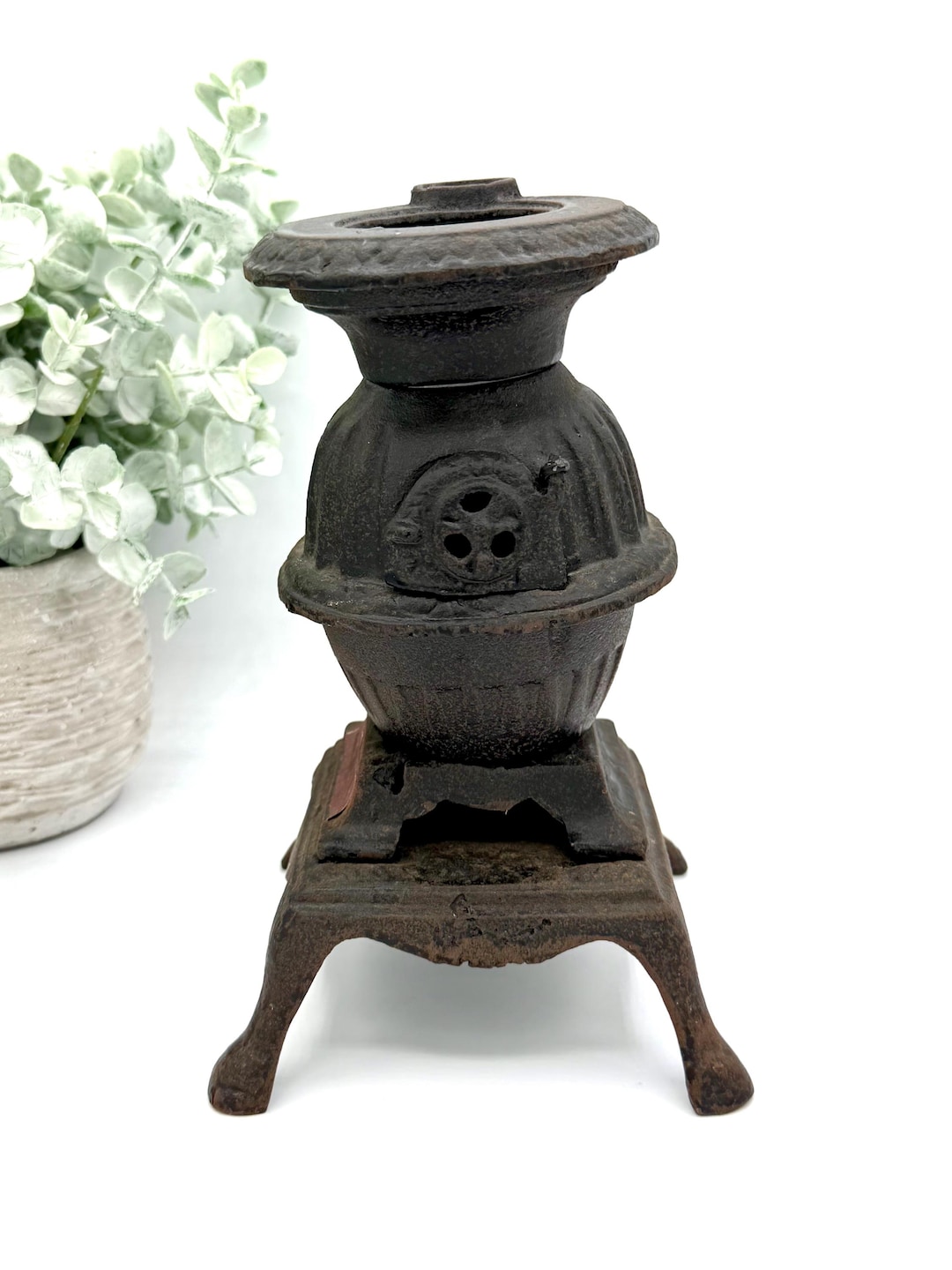 Vintage Cast Iron Miniature Pot Belly Stove | 8 Inch - Etsy