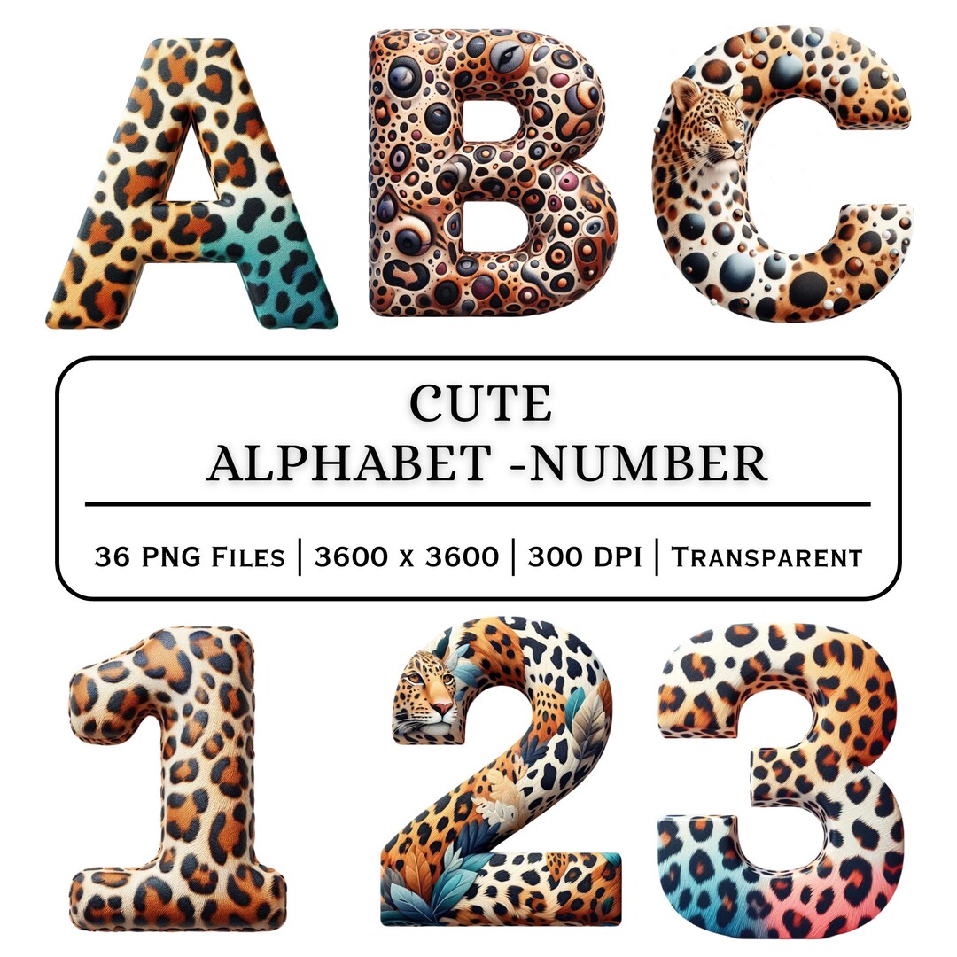 Alphabet Clipart Bundle PNG A–Z | Cartoon Letters for Kids Birthday ...