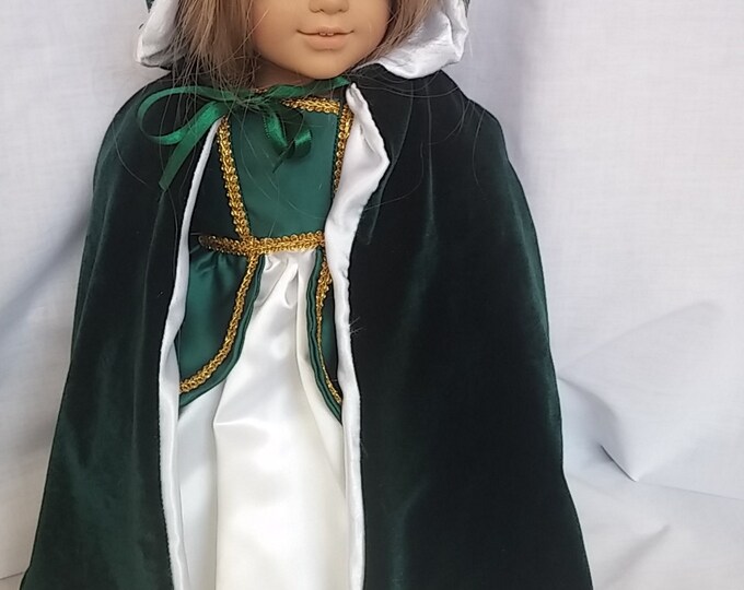 Green Velvet Princess Colonial Cloak or Cape for American Girl - Etsy