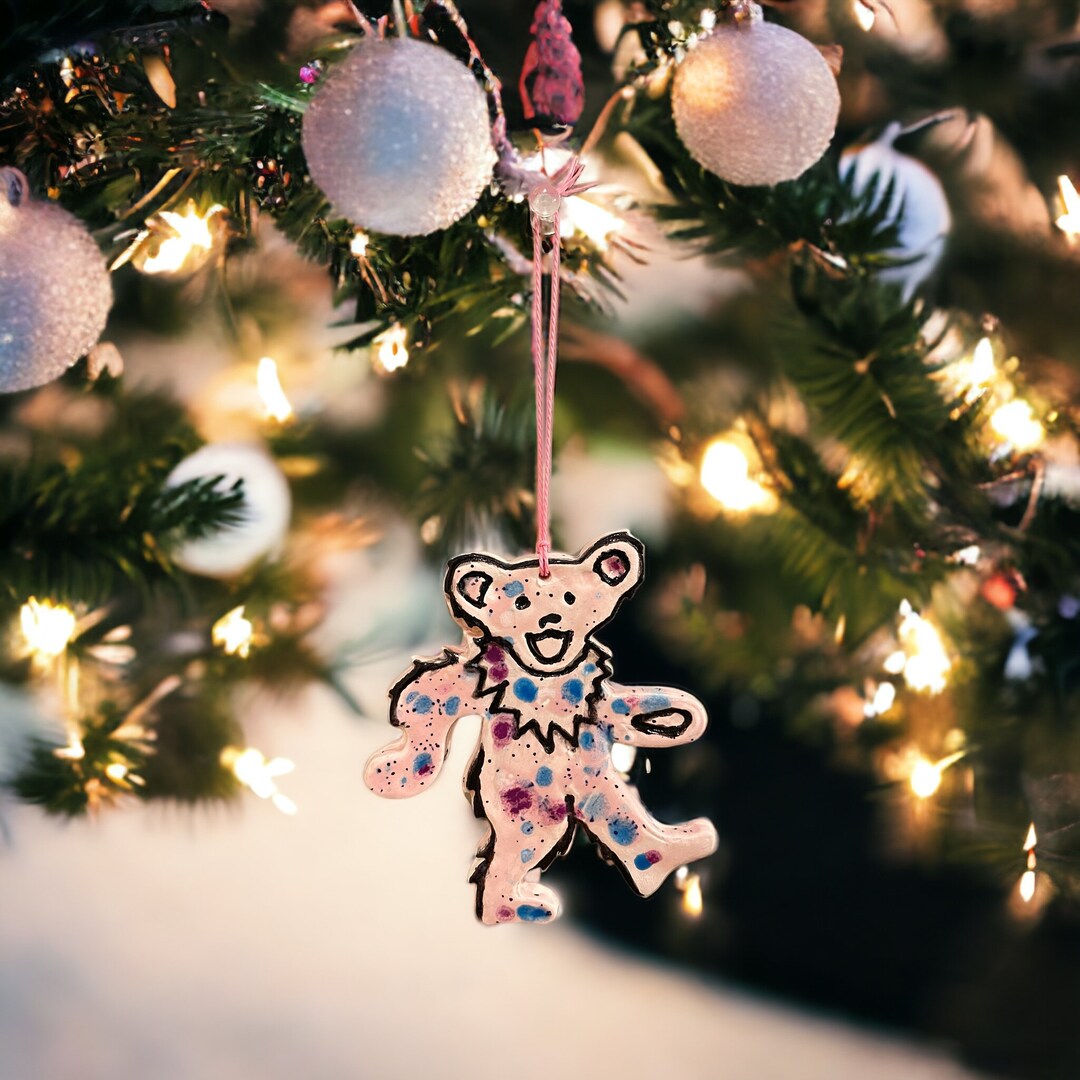 Grateful Dead Dancing Bear Ceramic Ornaments, Christmas Ornaments ...
