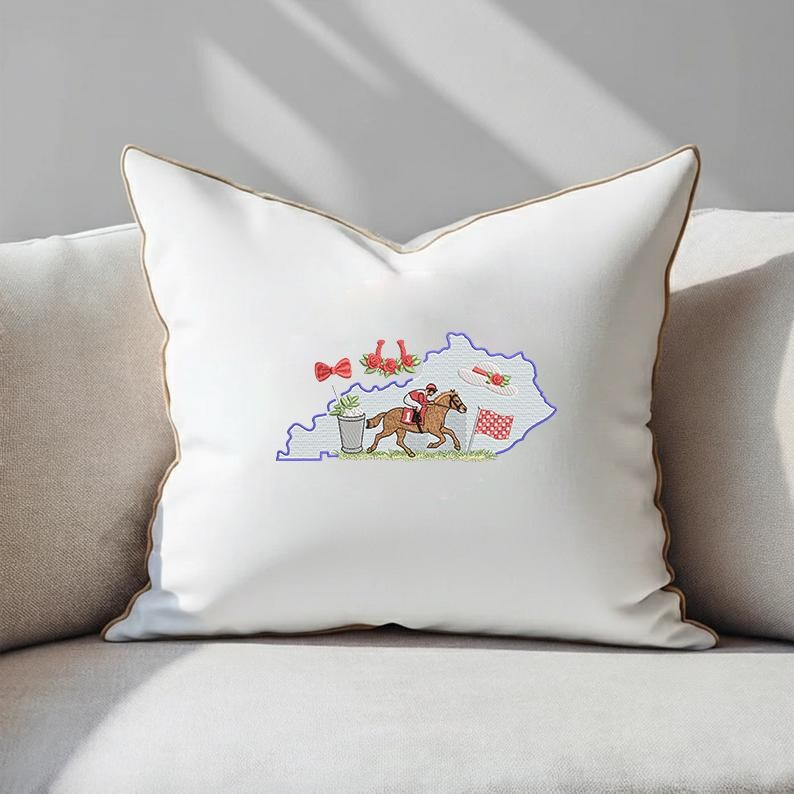 Kentucky Horse Derby Design Embroidery, USA State Machine Embroidery ...