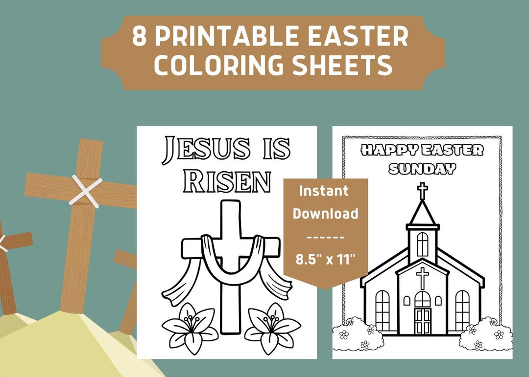 Easter Coloring Pages, Sunday School Activity (digital Download) - Etsy