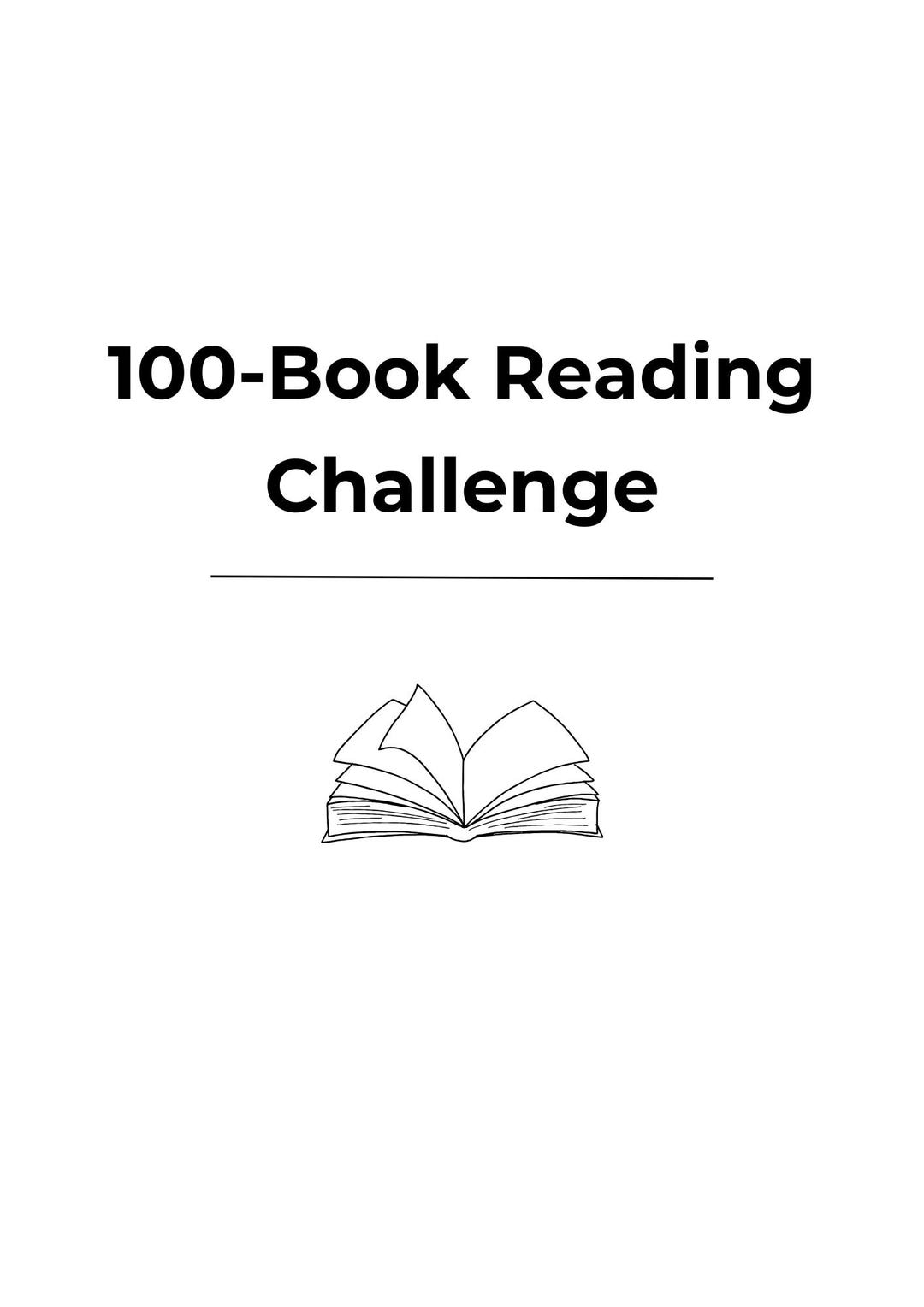 100 Book Reading Challenge Printable | Reading Tracker With Color-in ...