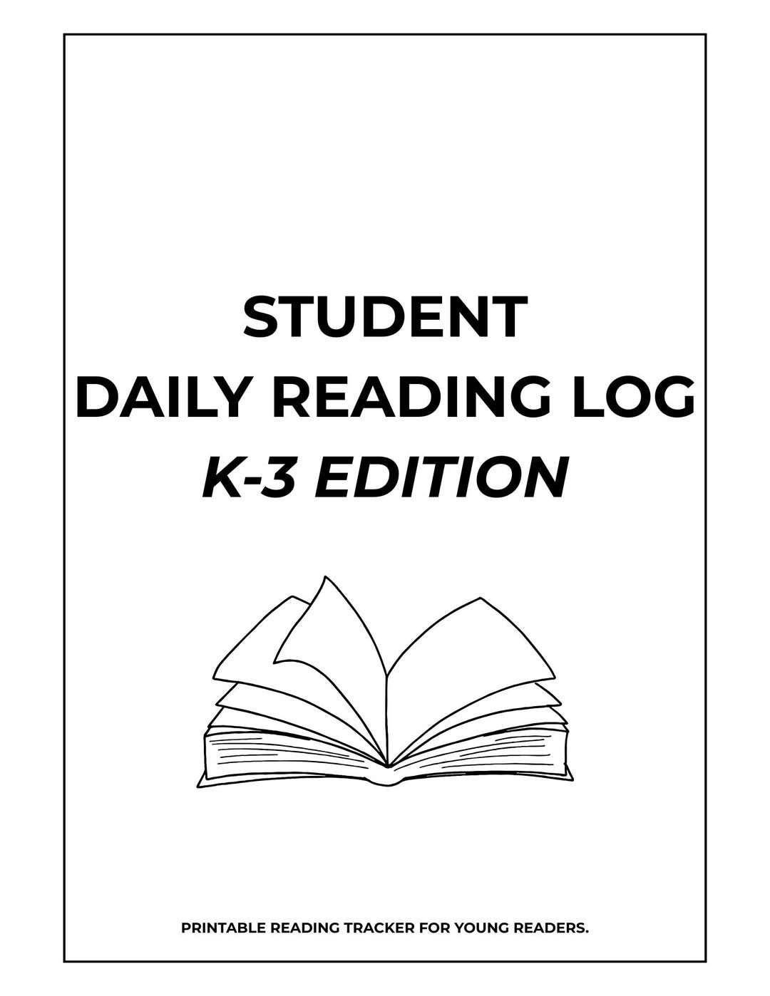 Daily Reading Log for Children | Printable K–3 Reading Tracker ...