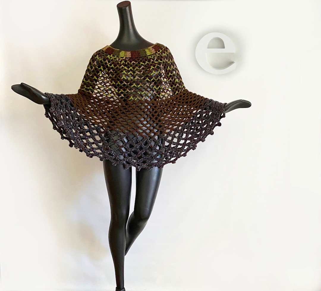 MOD Cut Out Poncho! | Goth Meets Hippie Boho | Festival | Hand ...