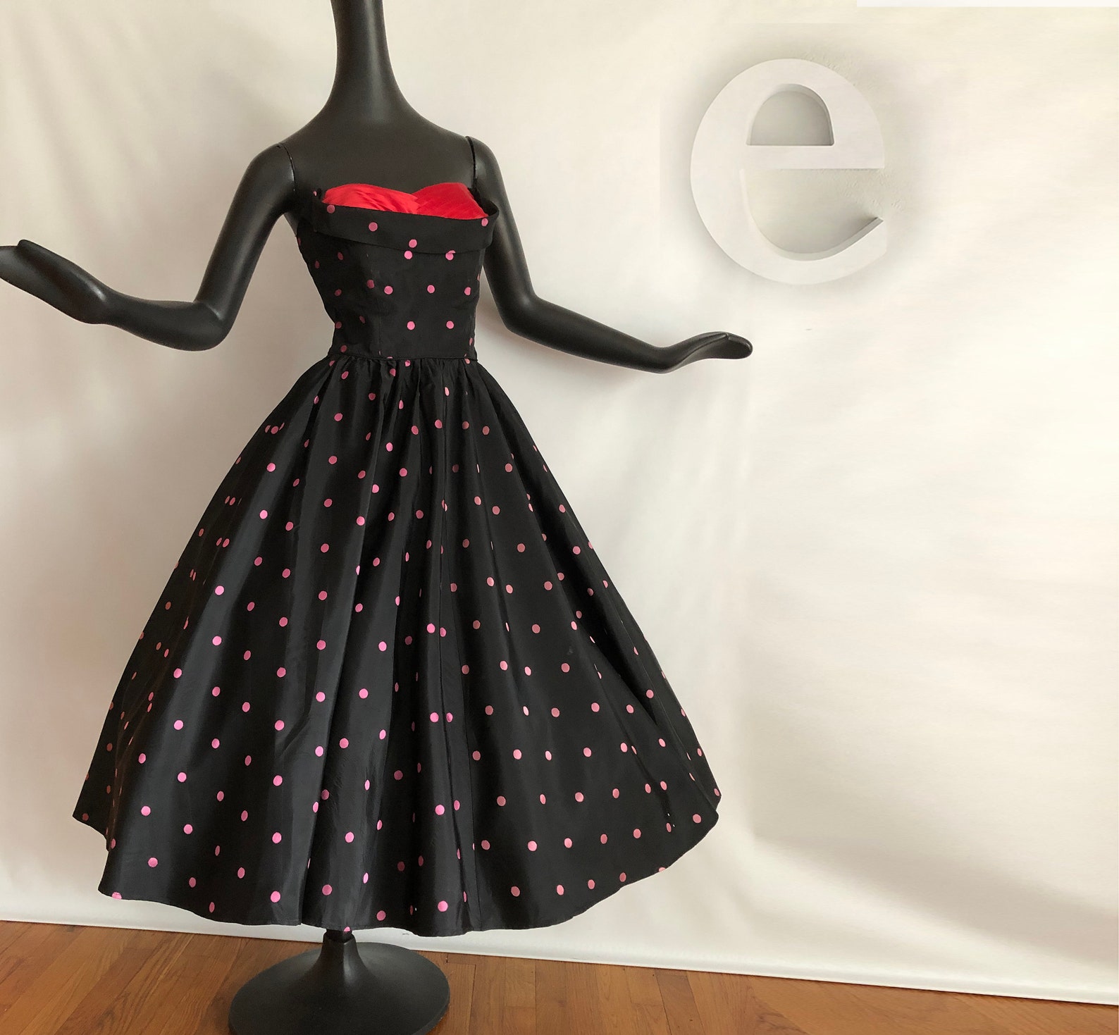 Polka Dot Rockabilly Dress | Vintage 50s Pin up Bombshell Prom Party ...