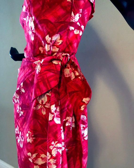Vintage 50s Rockabilly Sarong Dress 1950s 1960s Hawai… - Gem