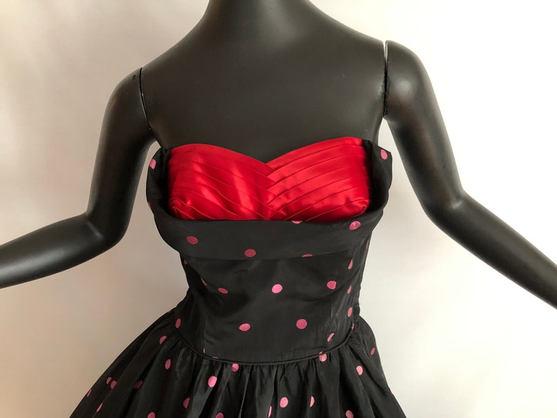 Polka Dot Rockabilly Dress | Vintage 50s Pin up Bombshell Prom Party ...