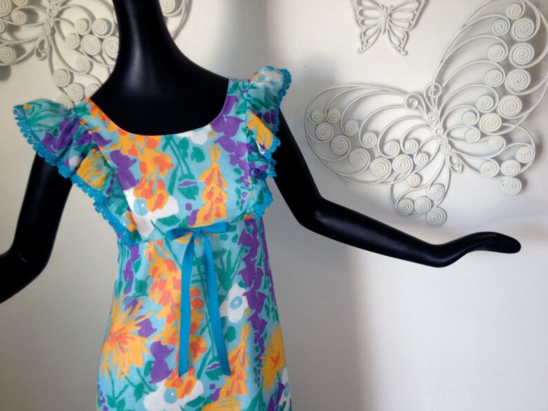 Vintage 1970s Hawaiian Hippie Prairie Dress Marsha Brady Bunch | Etsy