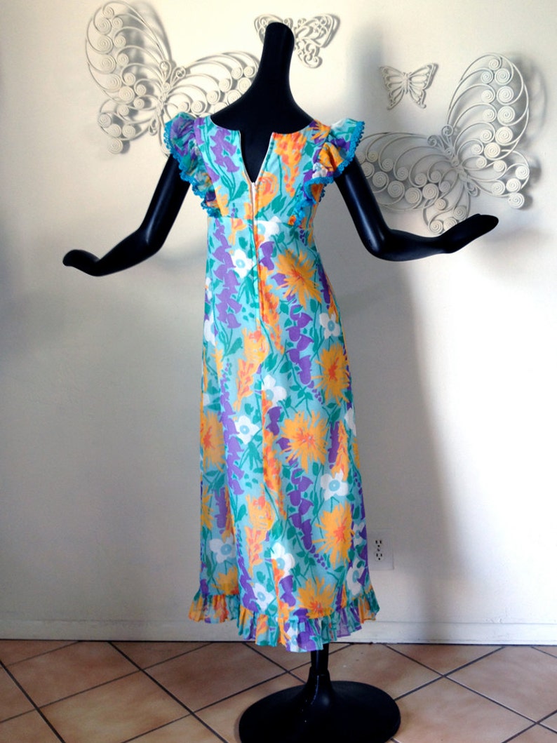 Vintage 1970s Hawaiian Hippie Prairie Dress Marsha Brady Bunch | Etsy