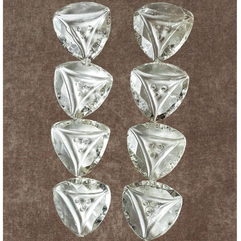 Triangle Glass Buttons - Etsy
