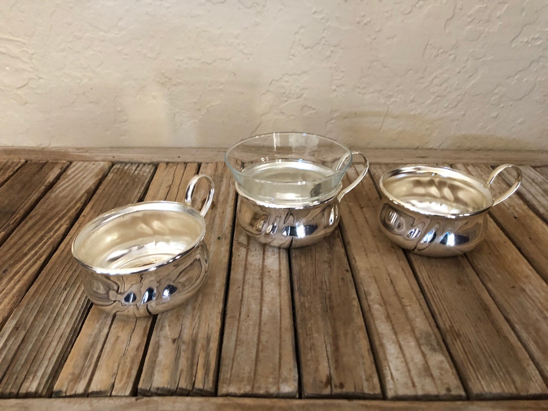 Set of 3 Vintage Silverplate Cups - Etsy