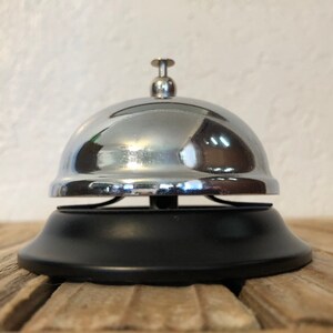 Mid Century Black and Silver Shop Bell - Etsy