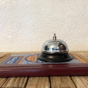 Mid Century Black and Silver Shop Bell - Etsy