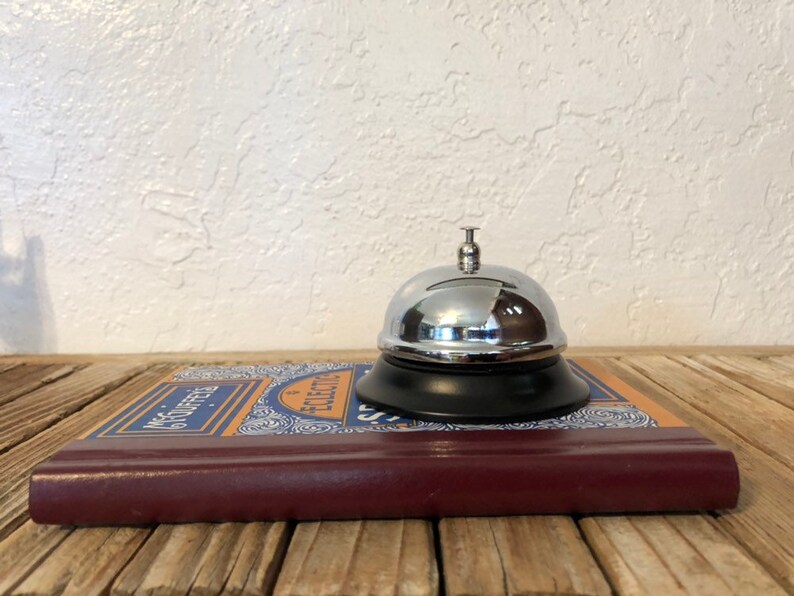 Mid Century Black and Silver Shop Bell - Etsy