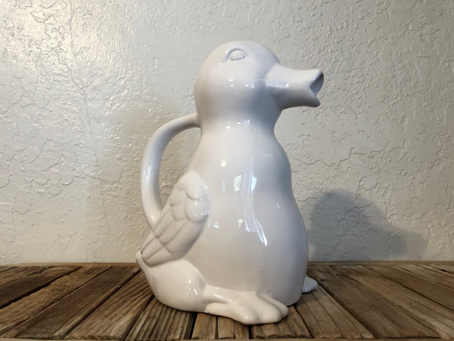 Vintage White Duck Pitcher - Etsy