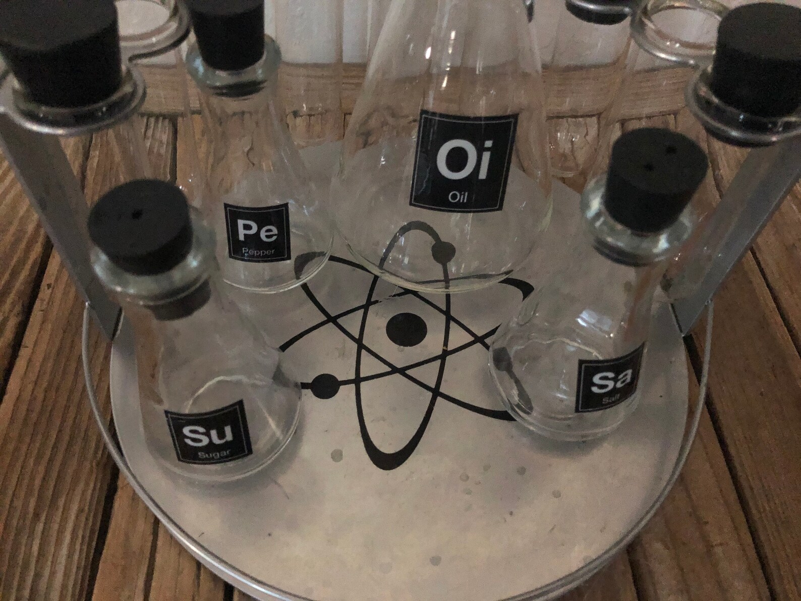 Mid Century Atomic Periodic Table Glass Oil Bottles Test Tubes - Etsy