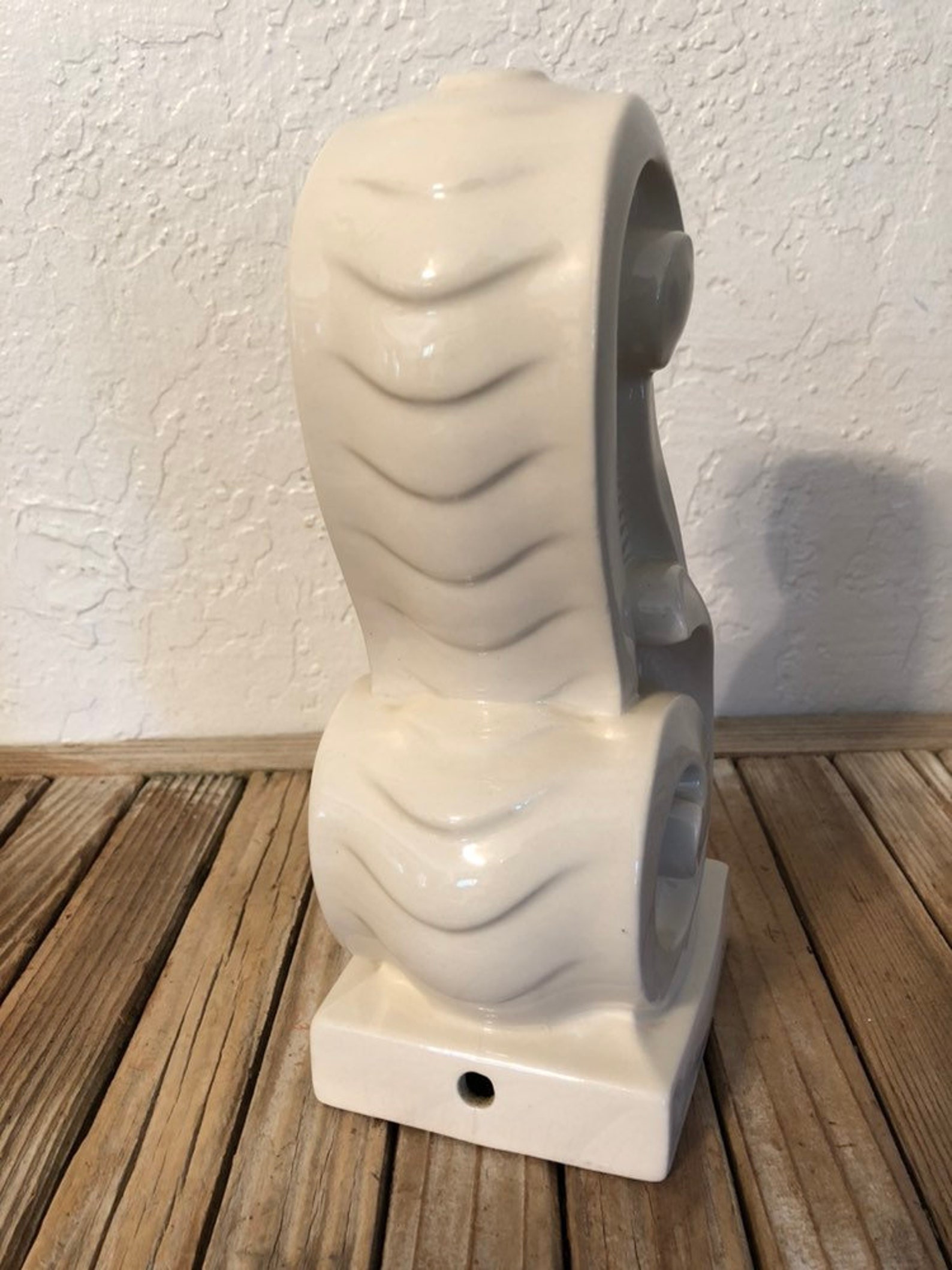Mid Century Ivory Lamp Base California Pottery | Etsy