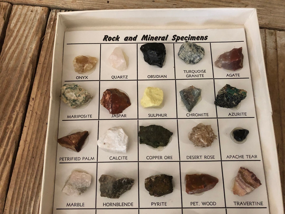 Vintage Rock and Mineral Specimens Sample - Etsy