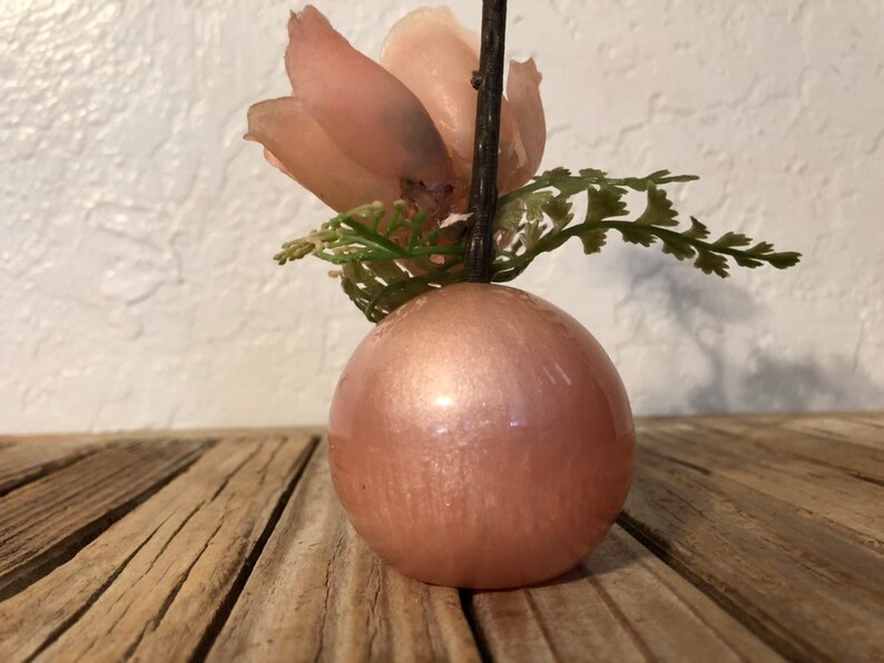 Vintage Sparly Pink Base With Faux Flowers - Etsy