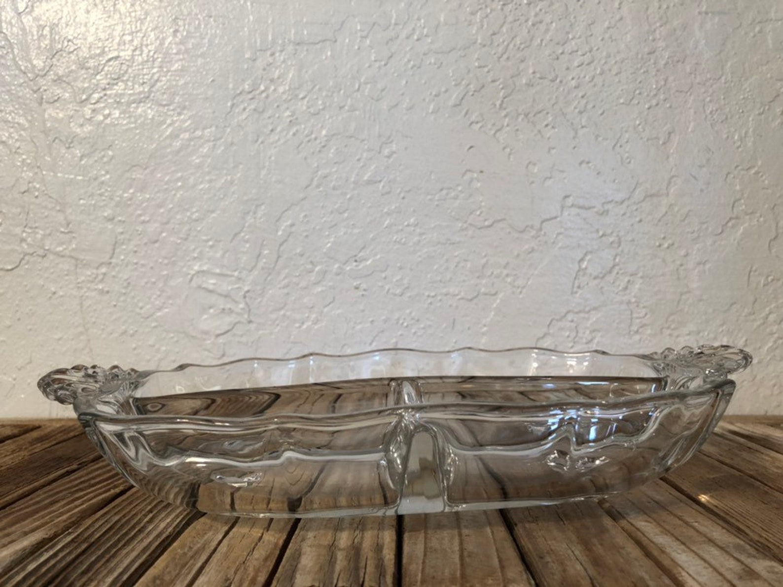 Vintage Glass Serving Dish - Etsy