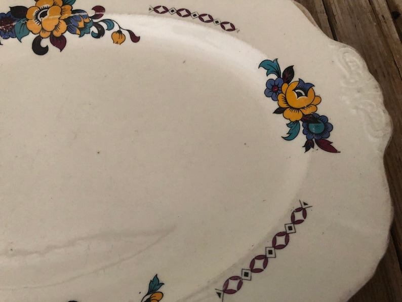 Antique Alfred Meakin Art Deco Floral Harmony Shape Platter | Etsy