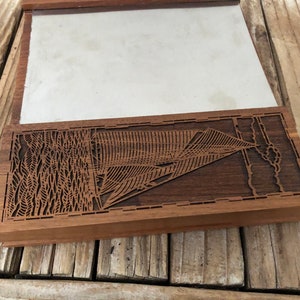 Vintage Walnut Lasercraft Laser Engraved Wood Letter Storage - Etsy