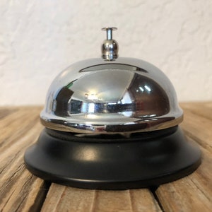 Mid Century Black and Silver Shop Bell - Etsy