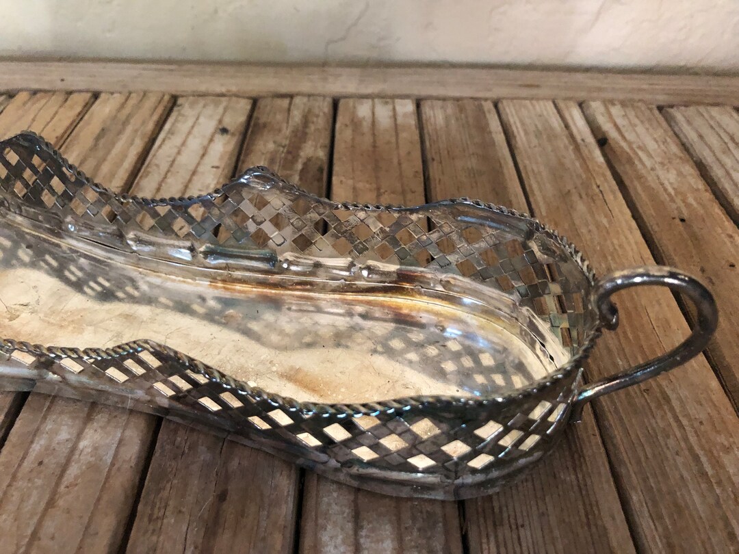 Vintage Silver Studio Silversmiths Silver Metal Lattice - Etsy