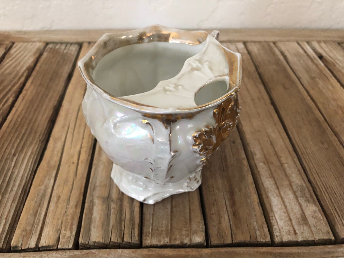 Antique Iridescent White and Gold Victorian Toothbrush Shaving - Etsy