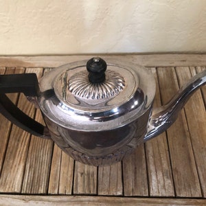 Antique English EPBM Lidded Silver Teapot Art Deco Made in England - Etsy