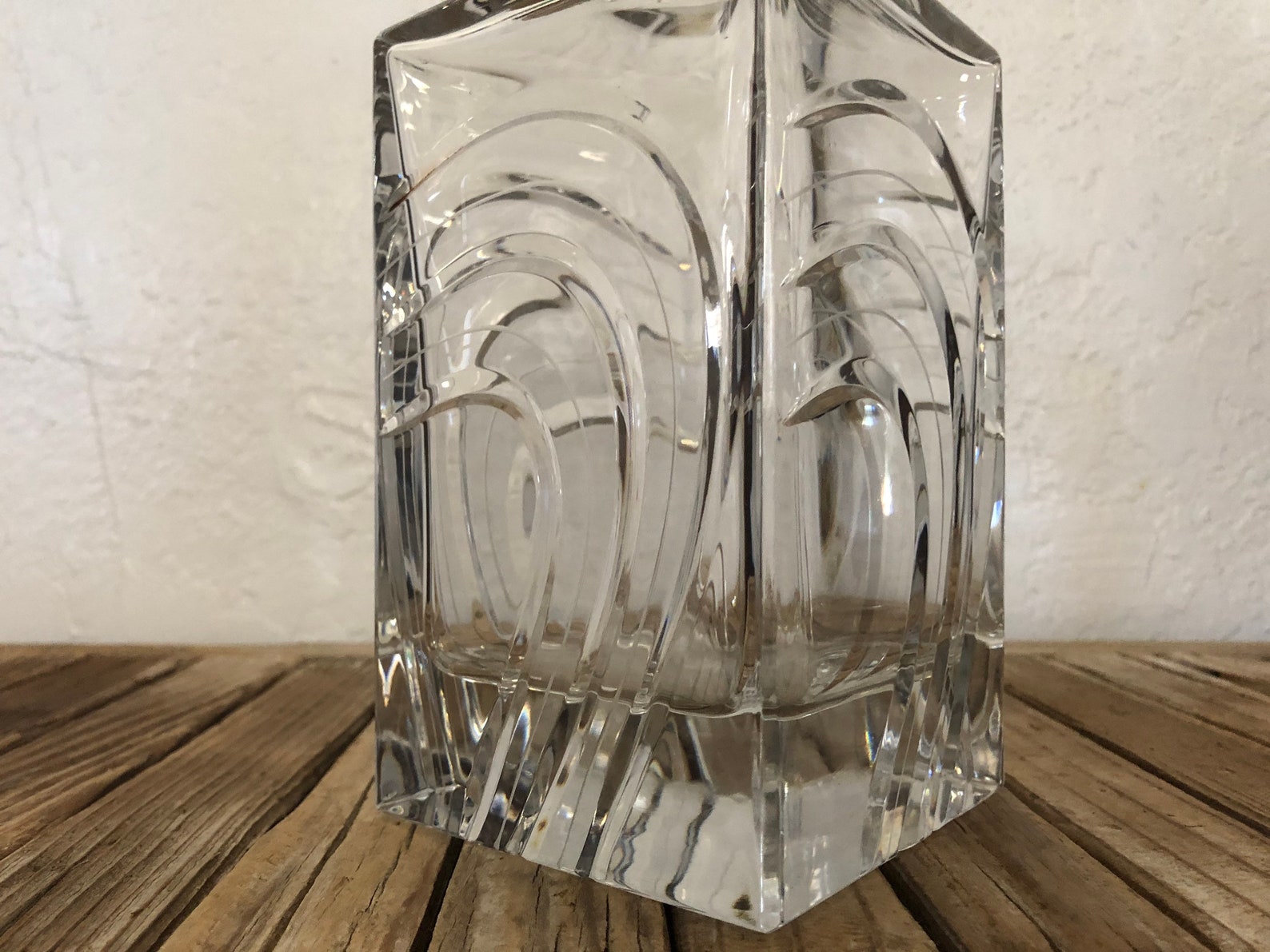 Vintage Full Lead Crystal Handmade Glass Liquor Decanter - Etsy