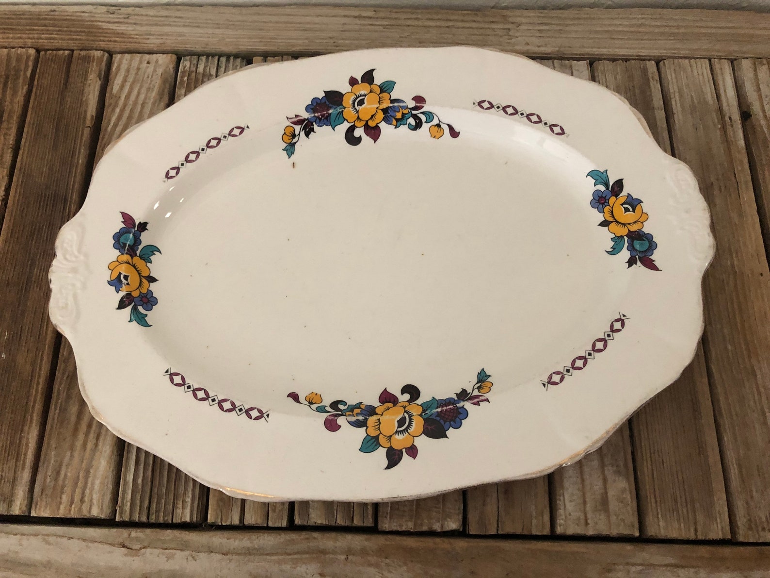Antique Alfred Meakin Art Deco Floral Harmony Shape Platter | Etsy