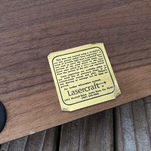 Vintage Walnut Lasercraft Laser Engraved Galleon Ship Wood Letter ...