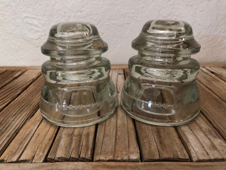 Vintage Set of Hemingray Glass Insulators - Etsy