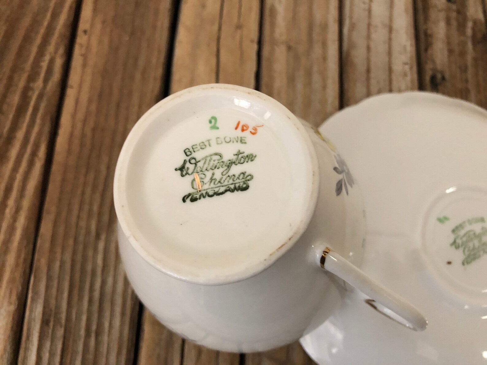 Antique Floral Wellington China Bone China Teacup and Saucer - Etsy